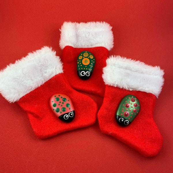 Christmas Painted Rocks - Etsy
