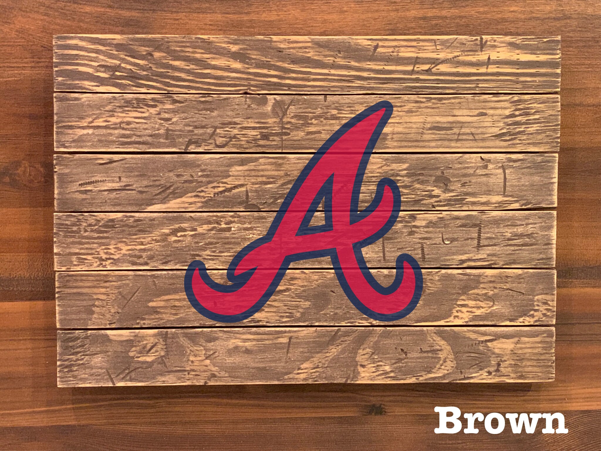 Atlanta Braves Wood Plank - Etsy