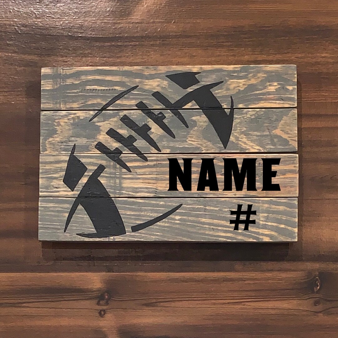 Personalized Football Wood Plank - Etsy