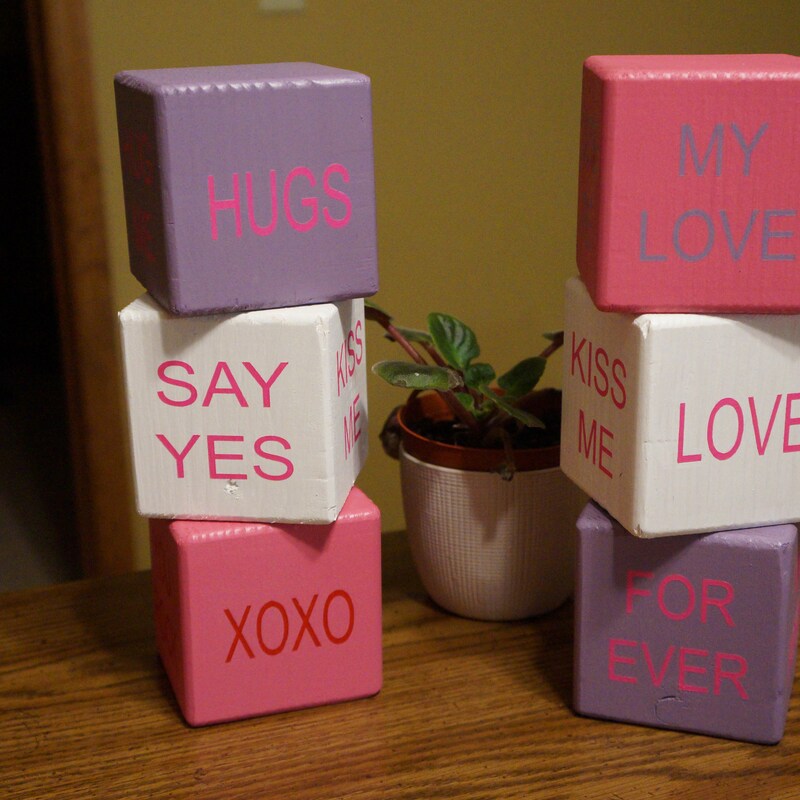 Valentines Day Blocks - Etsy