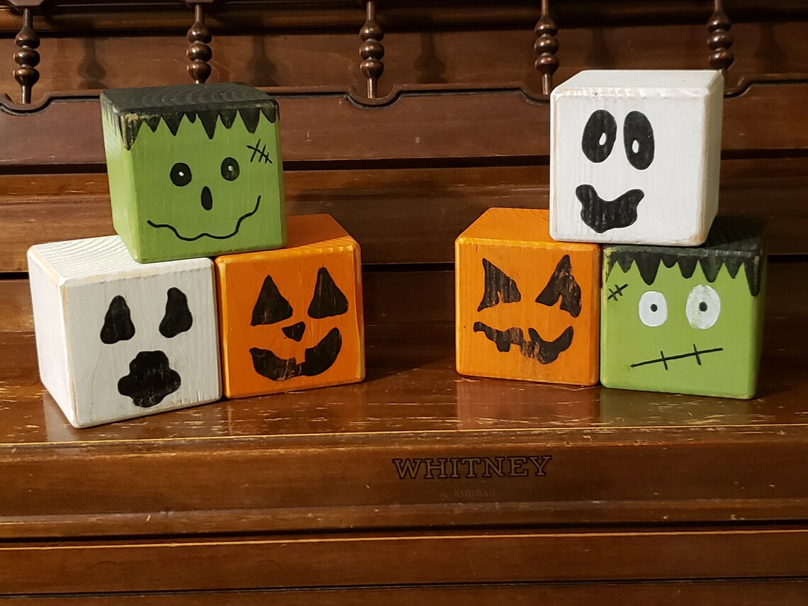 Halloween Blocks - Etsy