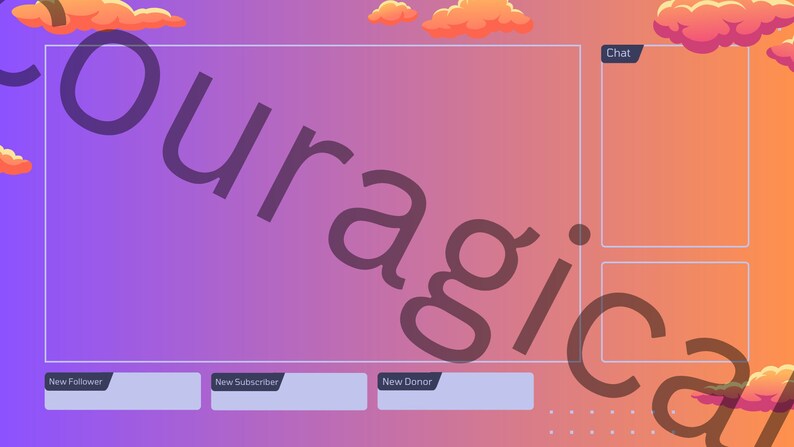 Sunset Stream Overlay Twitch Overlay Twitch Panels - Etsy