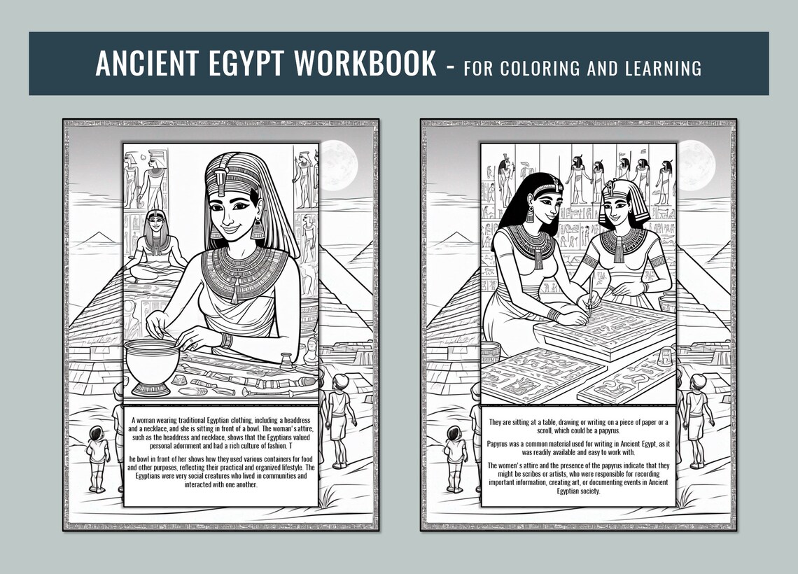 Ancient Egypt Mini Study Printable Workbook - for Coloring and Learning ...