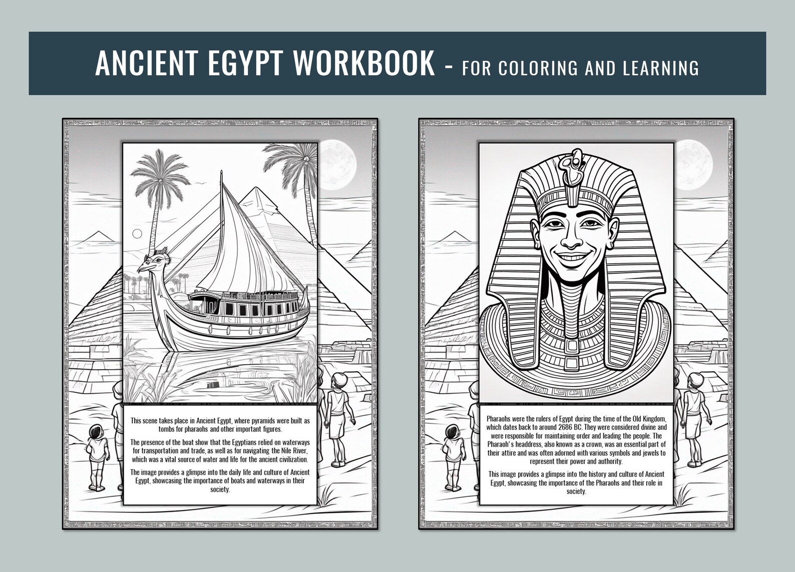 Ancient Egypt Mini Study Printable Workbook - for Coloring and Learning ...