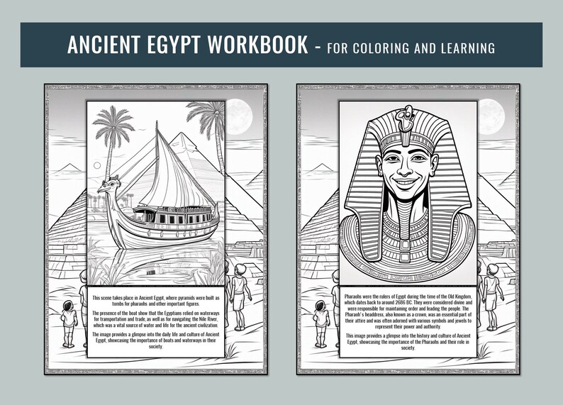Ancient Egypt Mini Study Printable Workbook - for Coloring and Learning ...