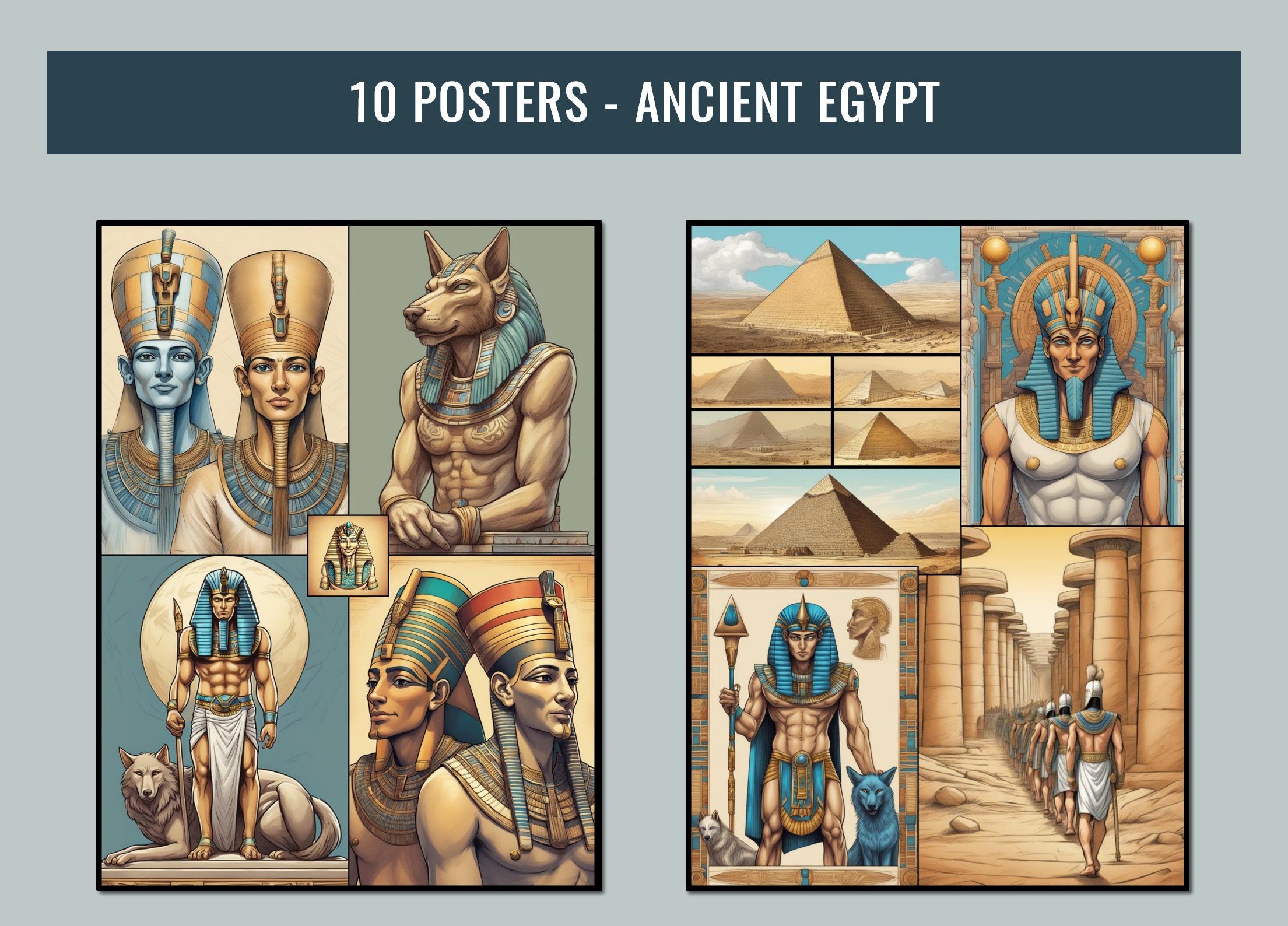 10 Ancient Egypt Posters Amazing Printable Posters Wall Art Decor ...