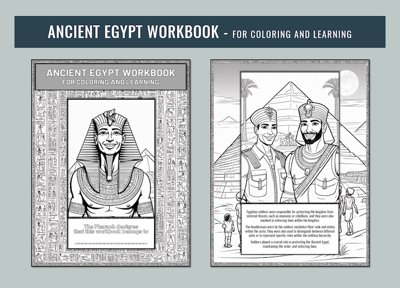 Ancient Egypt Mini Study Printable Workbook - for Coloring and Learning ...