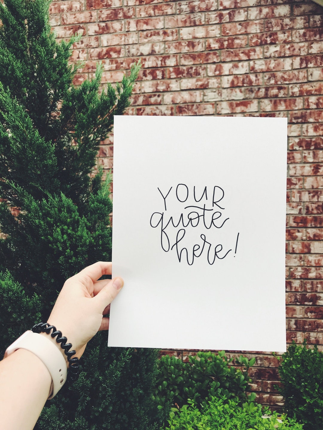 5x7 Quote Cards / 5x7 Custom Handlettered Quote / Custom Lettering ...