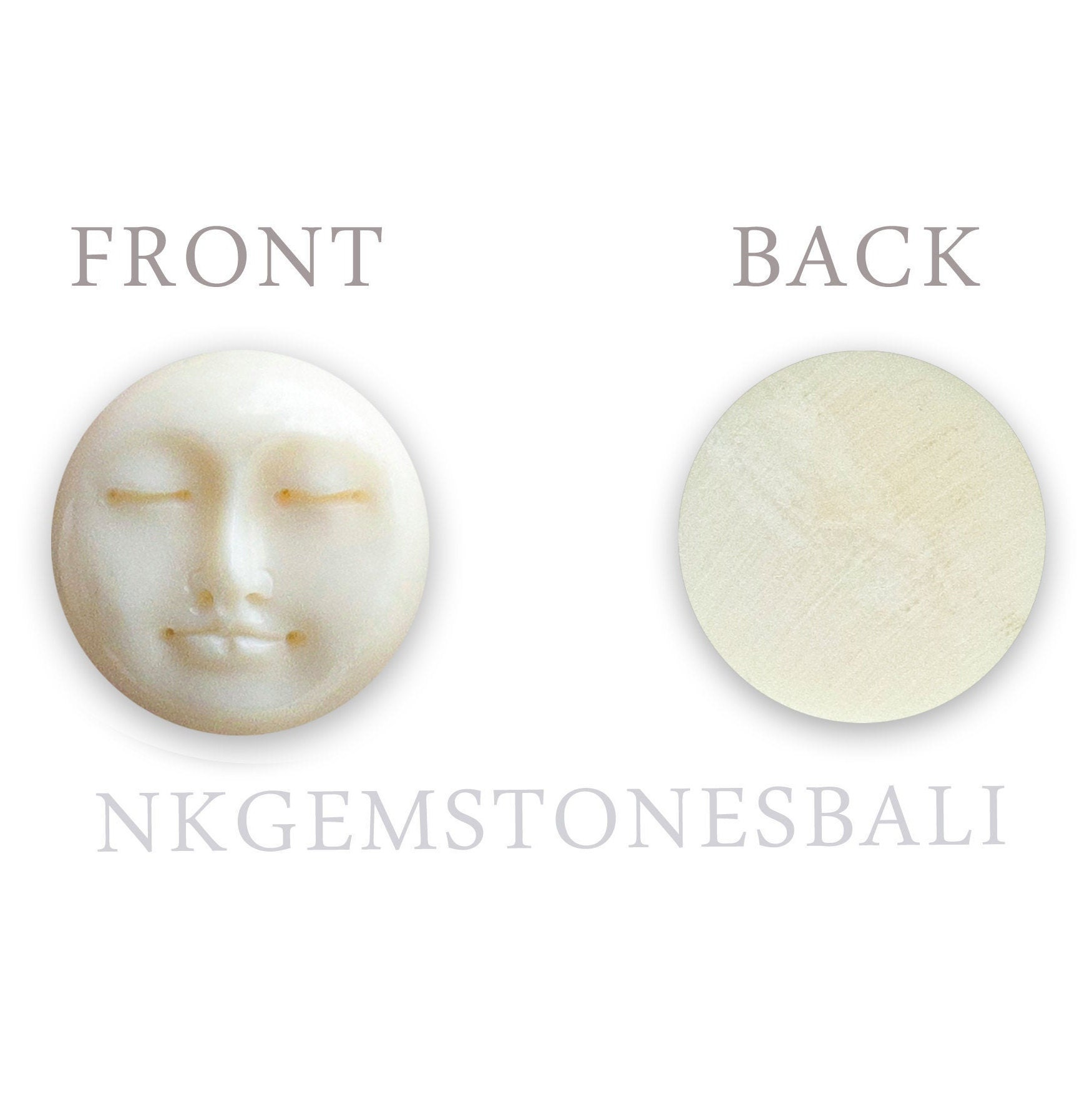 14mm,15mm,16mm handgeschnitztes Mondgesicht Geschlossenes Auge ...