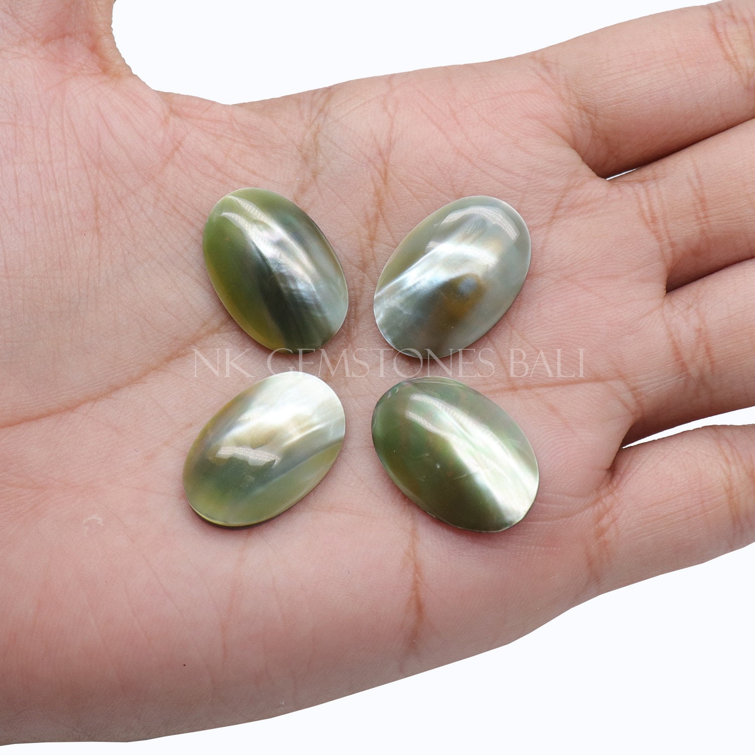 Natural Gold Muschel Oval Cabochon Nicht Papier Dünn Goldene Ovale ...