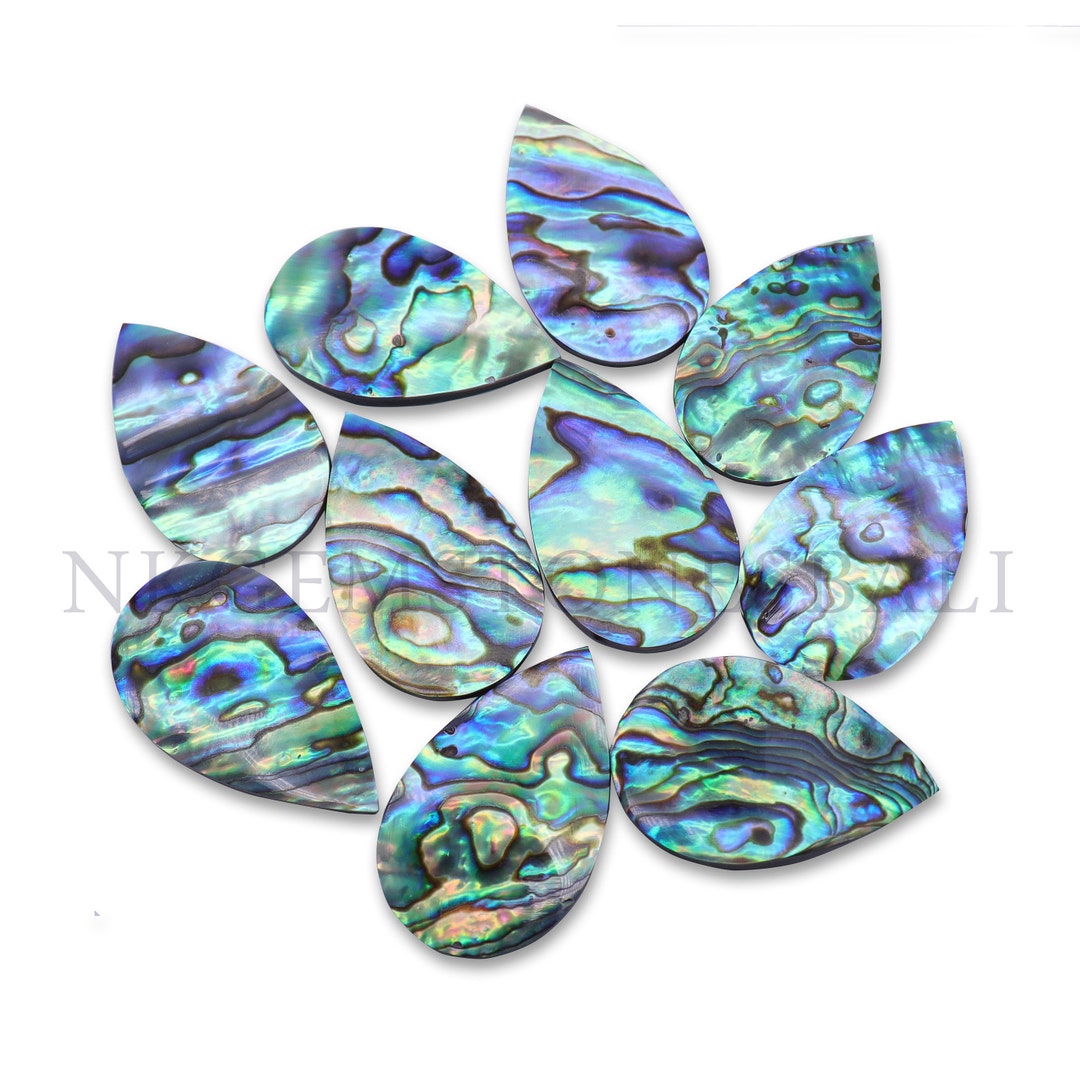 Natural Abalone Paua Shell Pears Cabochon Calibrated Sizes L Abalone ...