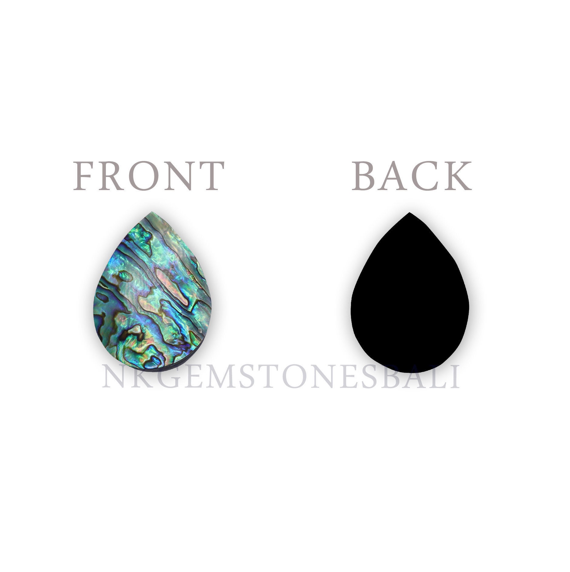 Natural Abalone Paua Shell Pears Cabochon Calibrated Sizes L Abalone ...