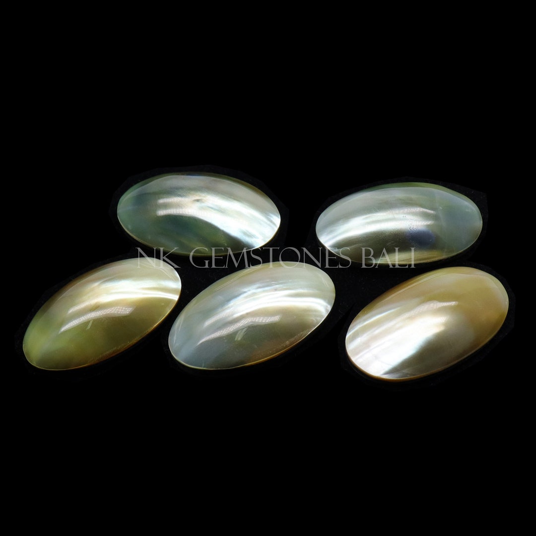 Natural Gold Muschel Oval Cabochon Nicht Papier Dünn Goldene Ovale ...