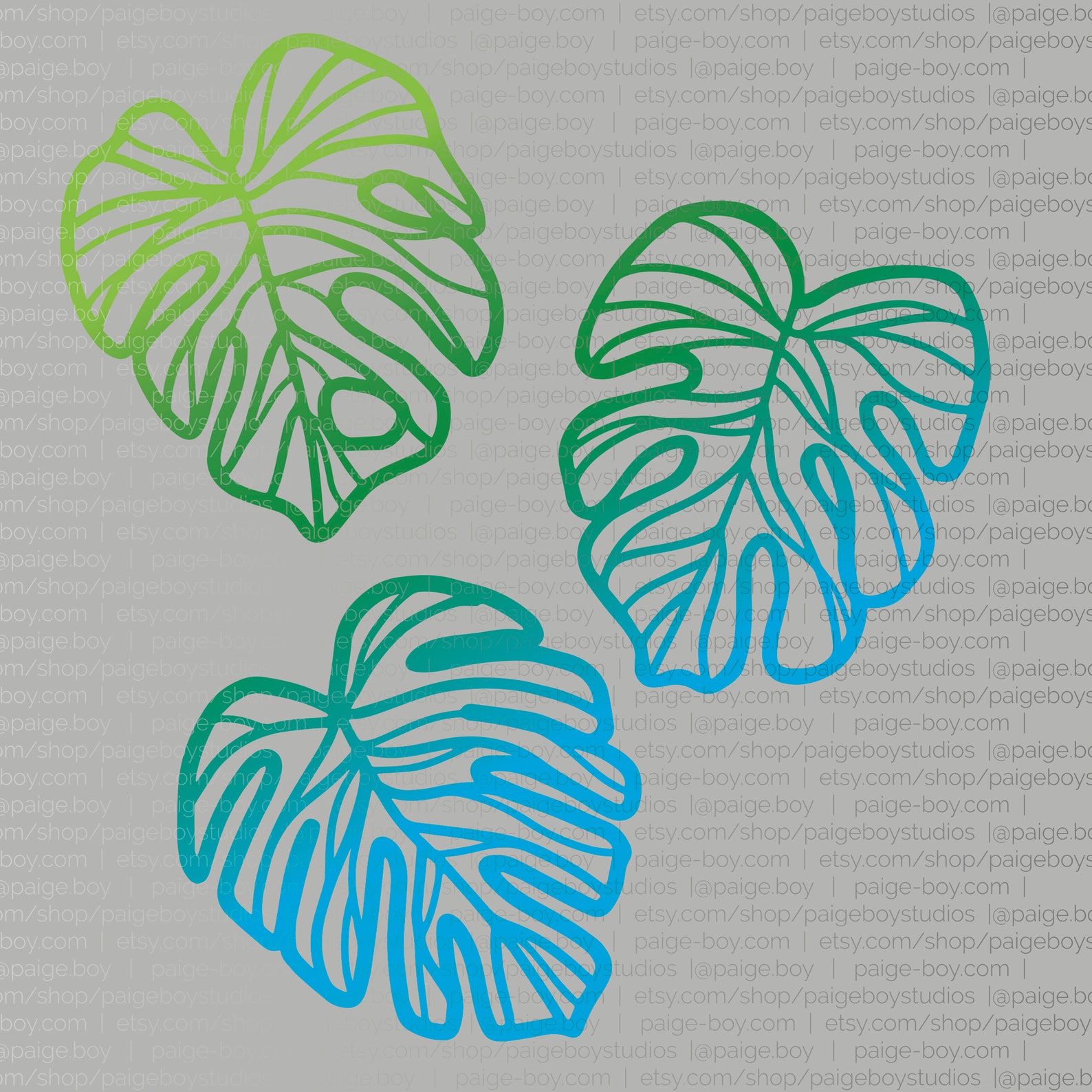 Three Palm Leaves - SVG / Vector File for Cricut, Glowforge, and ...