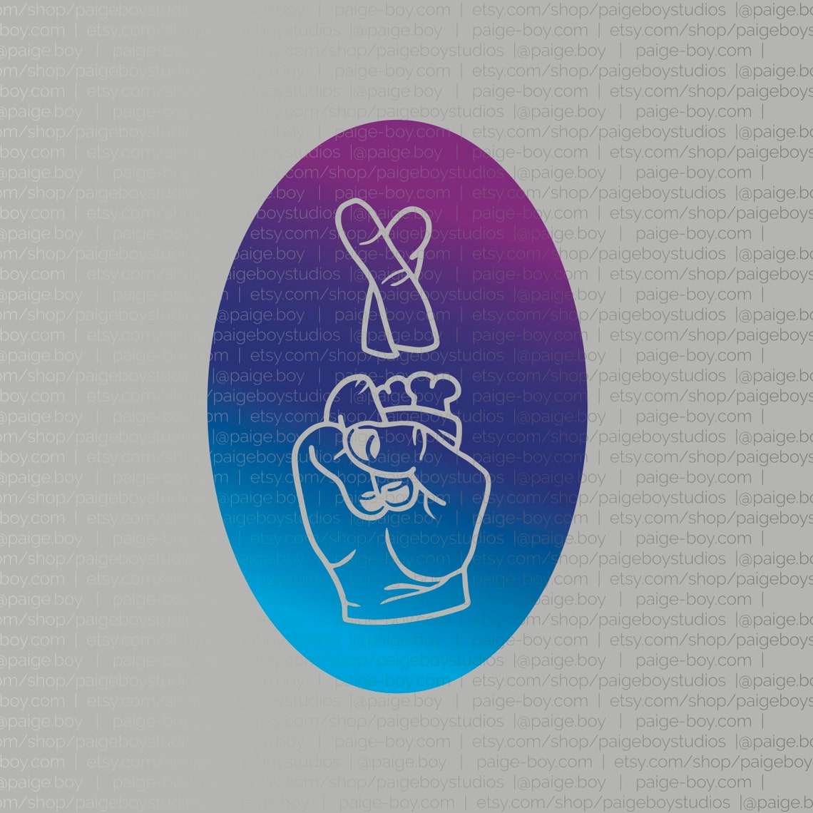 Fingers Crossed and Severed SVG Vector Decal Digital File - Etsy