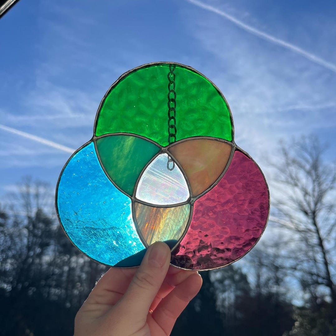 Triple Venn Diagram - Stained Glass Window Hanging & Suncatcher ...