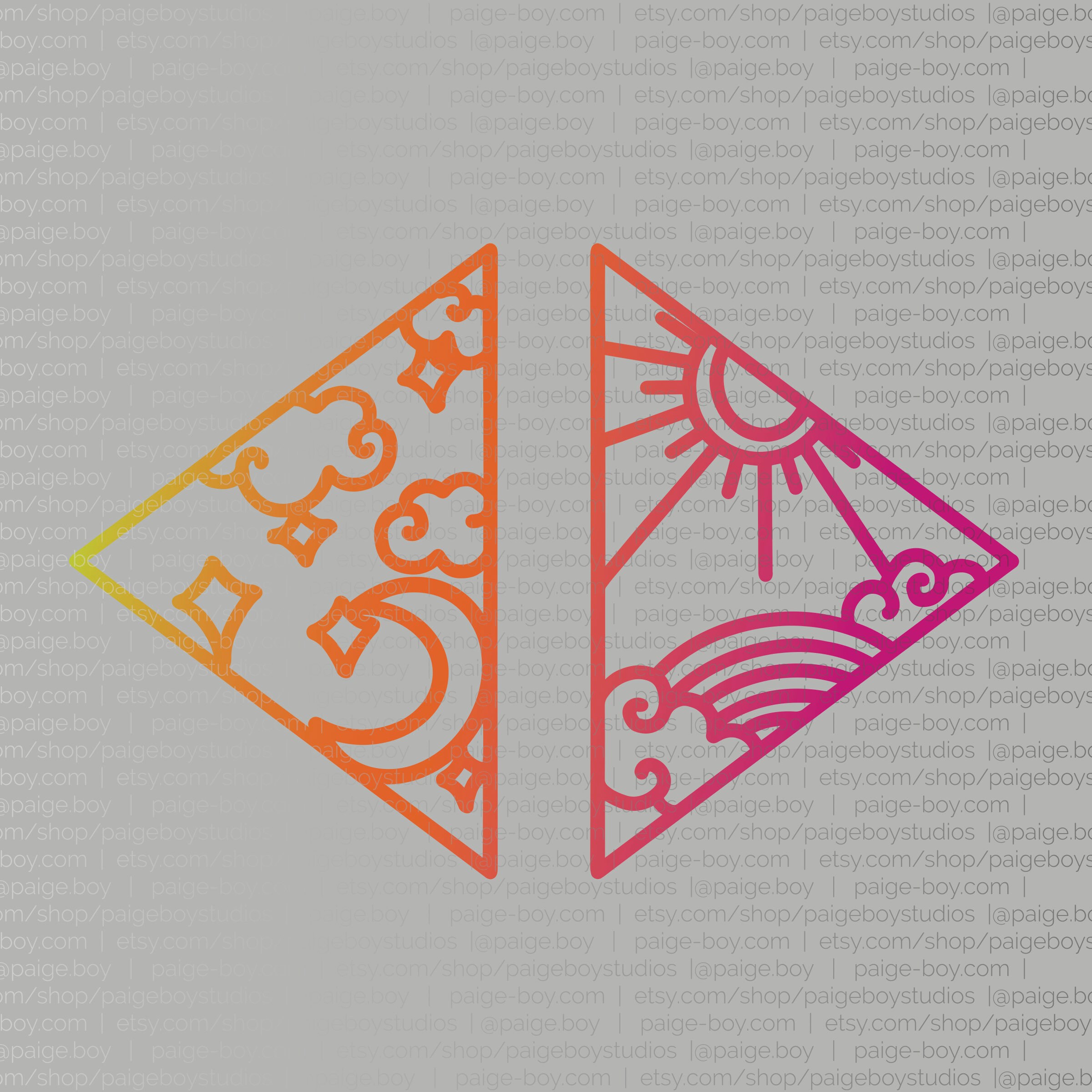 Day and Night Triangles SVG / Vector File for Cricut, Glowforge ...