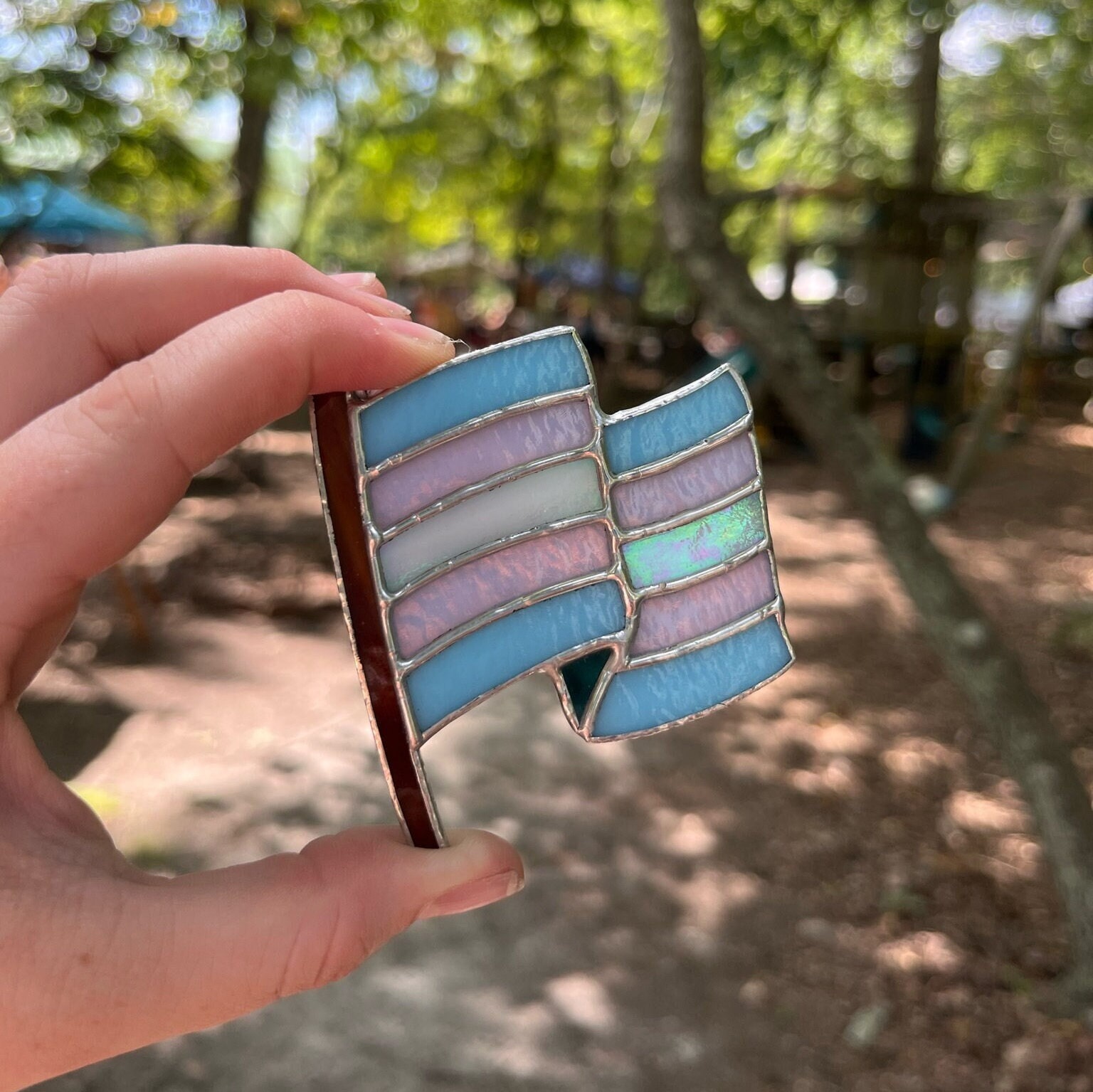Transgender Pride Flag Stained Glass Window Hanging & - Etsy