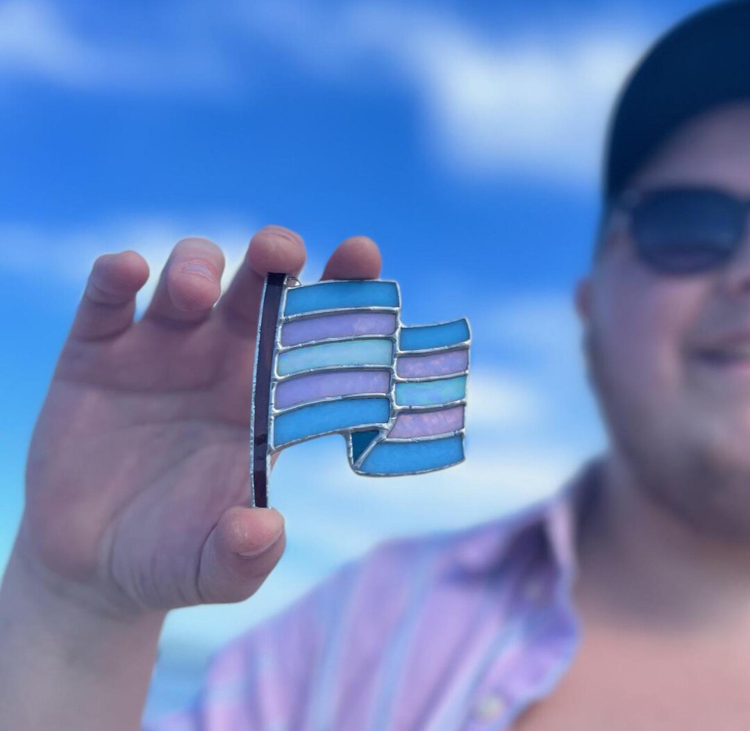 Transgender Pride Flag - Stained Glass Window Hanging & Suncatcher ...