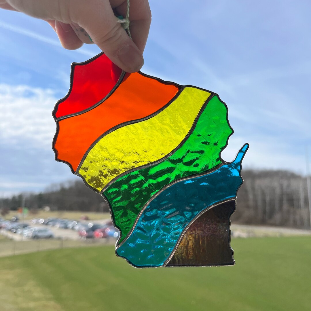 Pride Wisconsin - Stained Glass Window Hanging & Suncatcher - LGBT ...