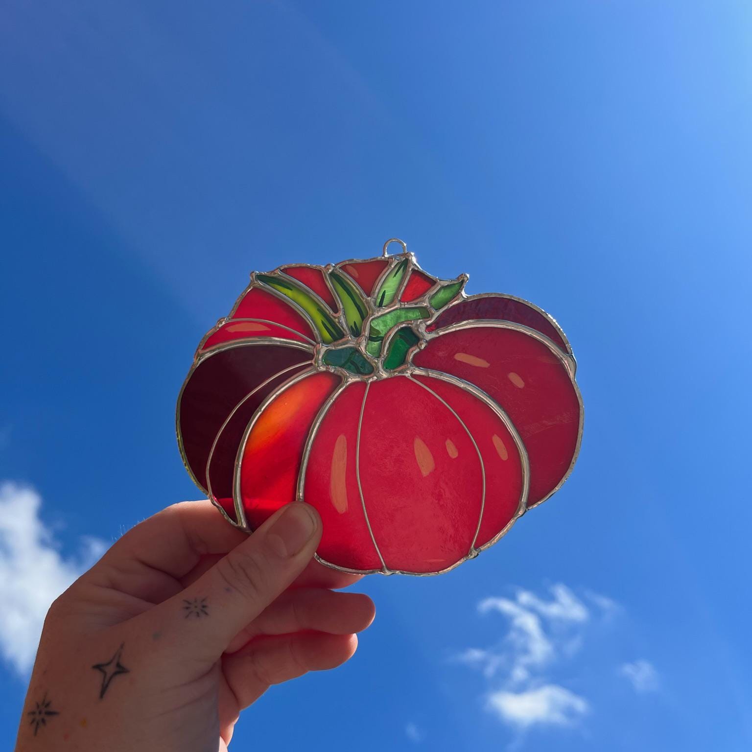 Tomato off the Vine - Stained Glass Window Hanging & Suncatcher ...
