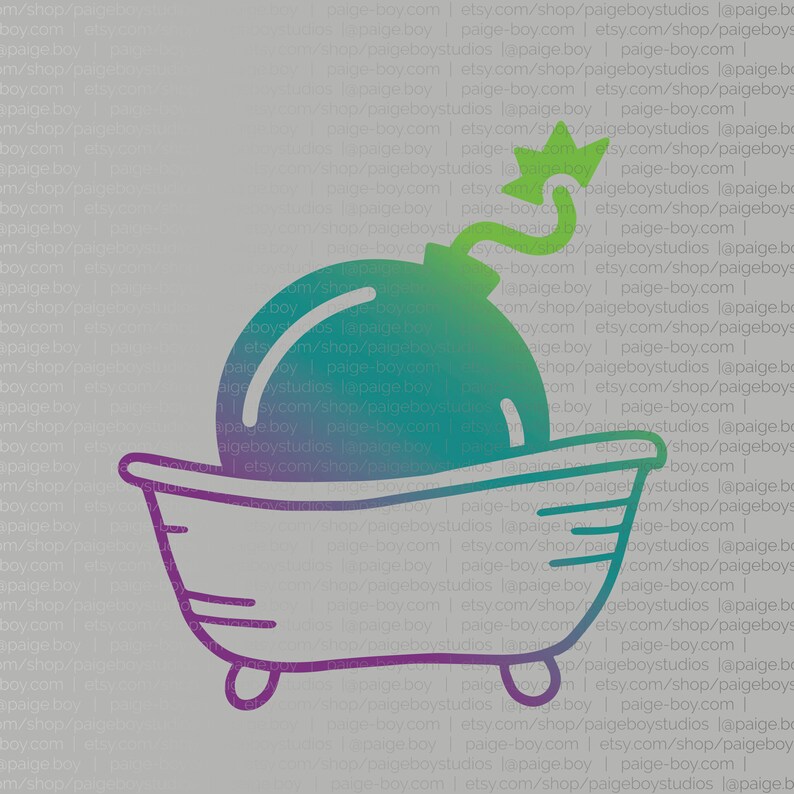 Bath Bomb (literally) - SVG / Vector File for Cricut, Glowforge, and Lasercutter - Bath ...