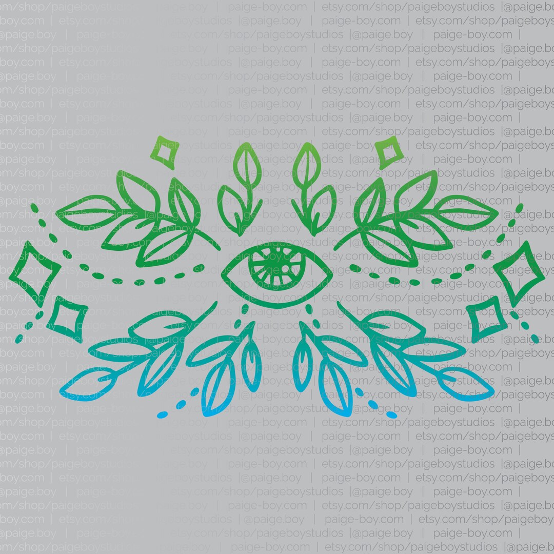Knowing Eye & Symmetrical Ferns - SVG / Vector File for Cricut ...
