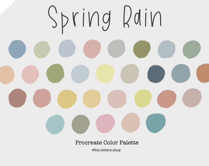Spring Rain Procreate Color Palette // Instant Download - Etsy