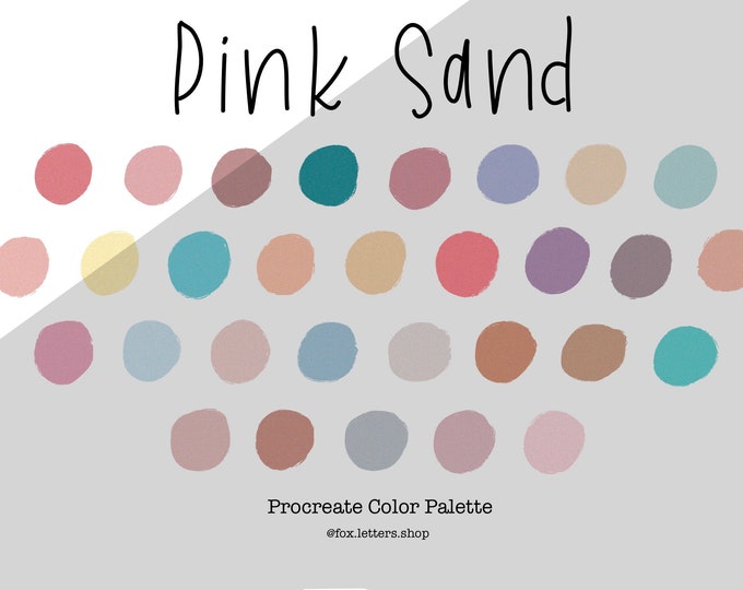 Pink Sand Procreate Color Palette // Instant Download - Etsy