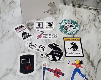 Female Welder Sticker - Etsy