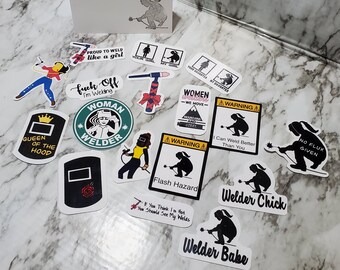 Female Welder Sticker - Etsy