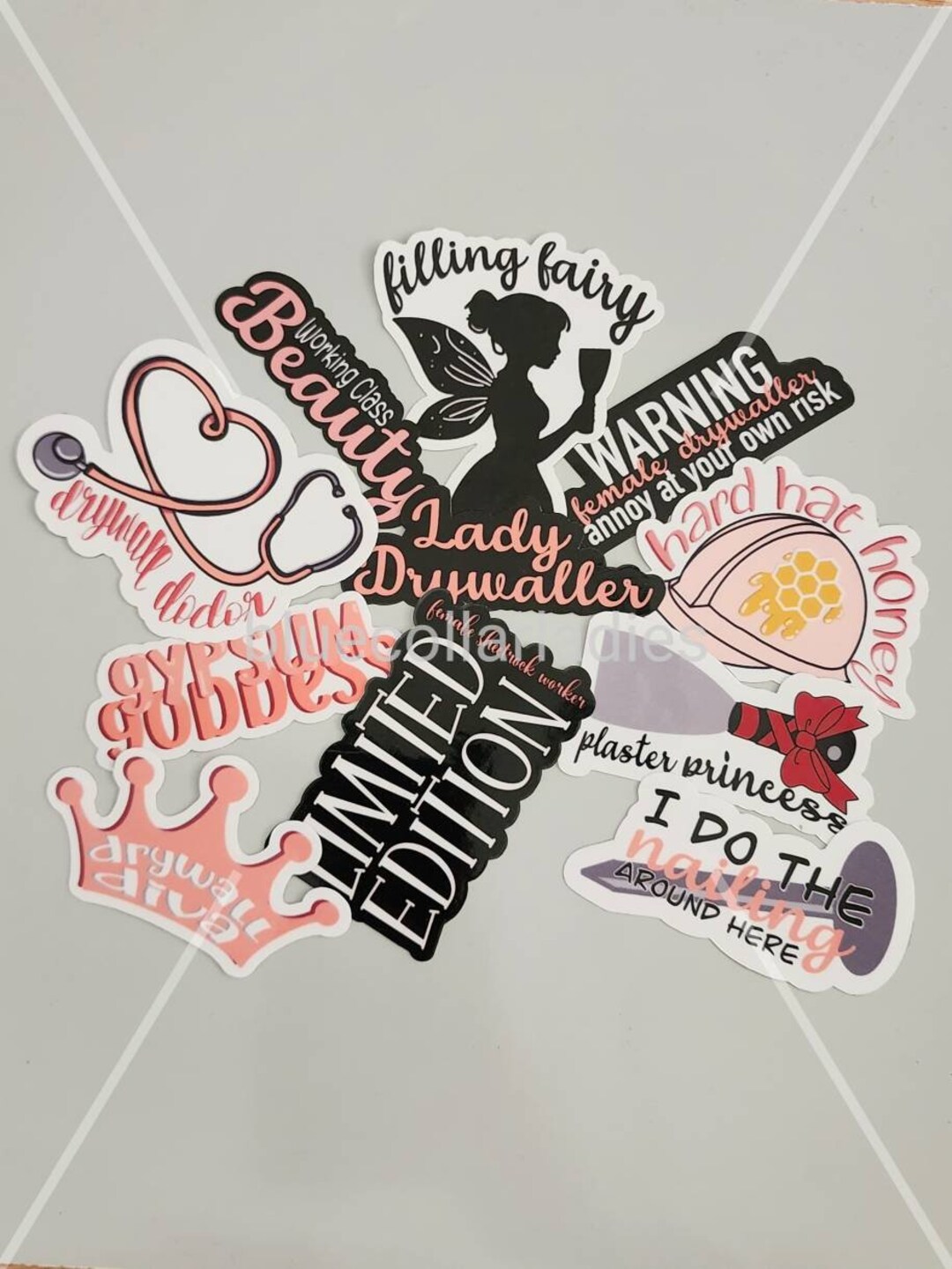 Sticker Bundle Female Drywaller, Woman, Girl Lady in Trades 11 Stickers ...