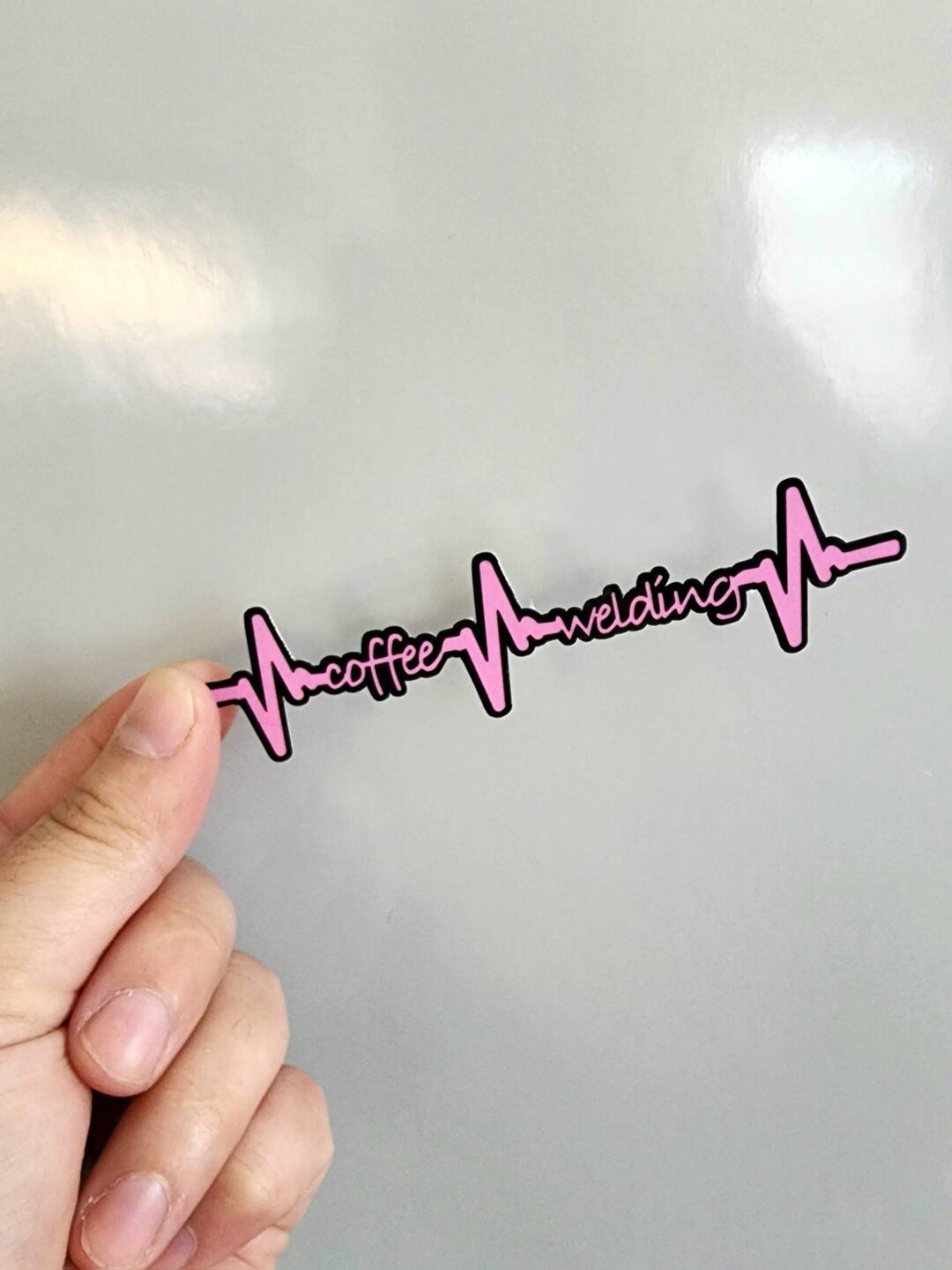 Coffee Welding Heart EKG ECG Welder Sticker - Etsy