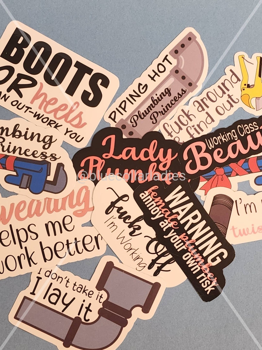Sticker Bundle of 12 Female Plumber Women Girl in - Etsy