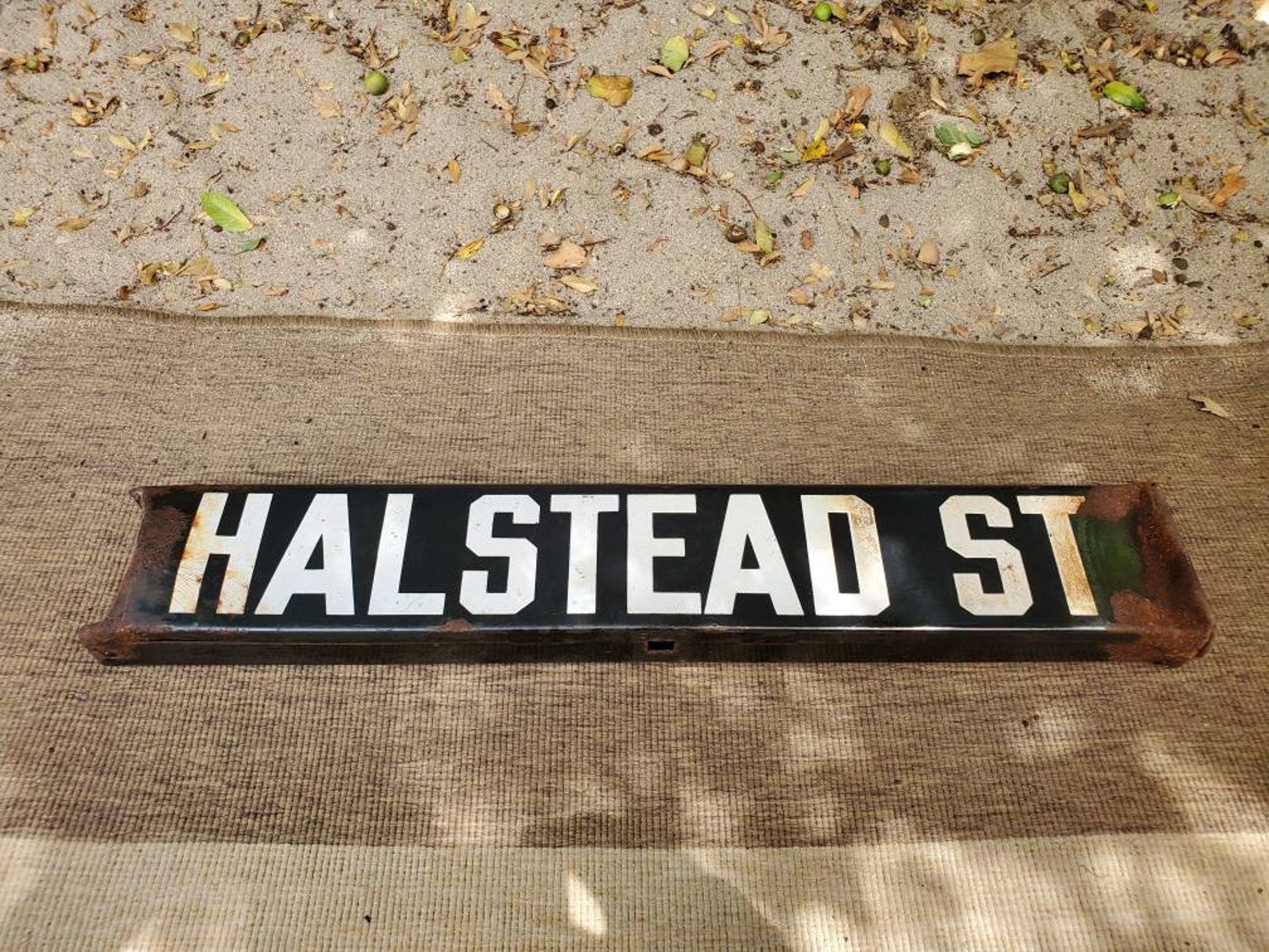 HALSTEAD ST. Vintage Street Sign Los Angeles County Original | Etsy