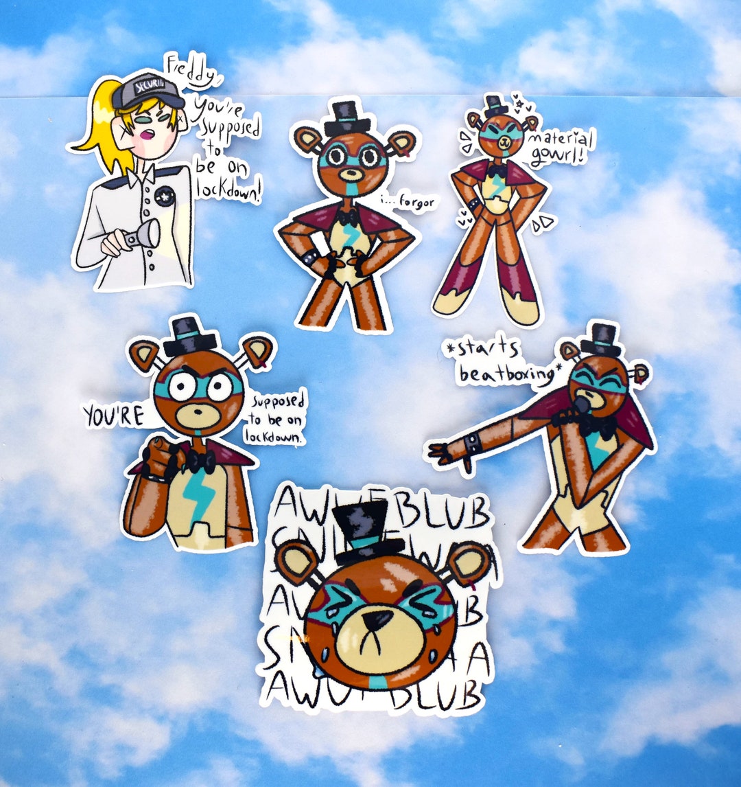 Five Nights at Freddy's Security Breach Tiktok Meme Stickers - Etsy