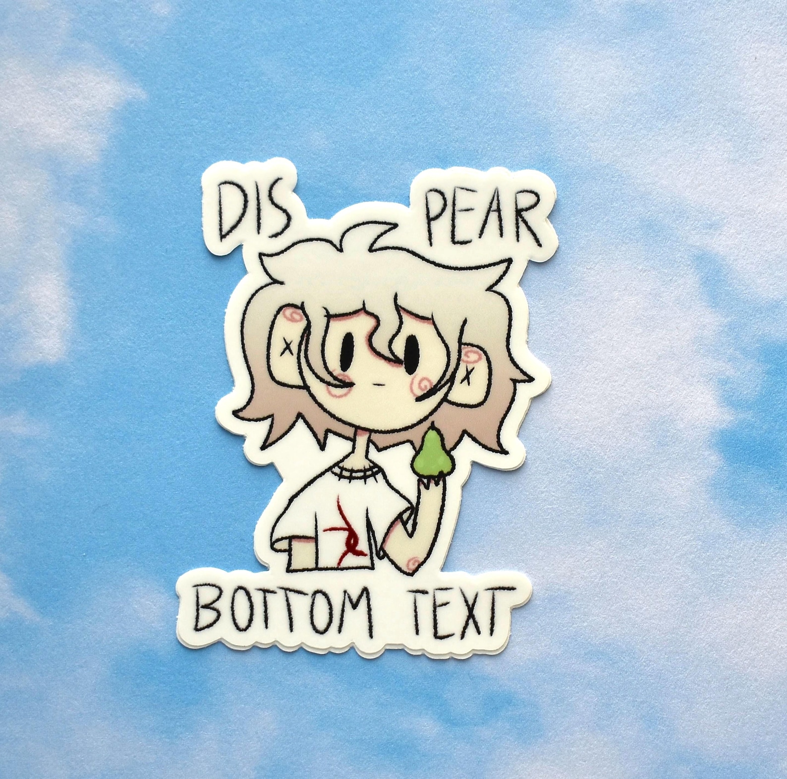 Dis Pear Nagito Komaeda 3" Weatherproof Sticker - Etsy
