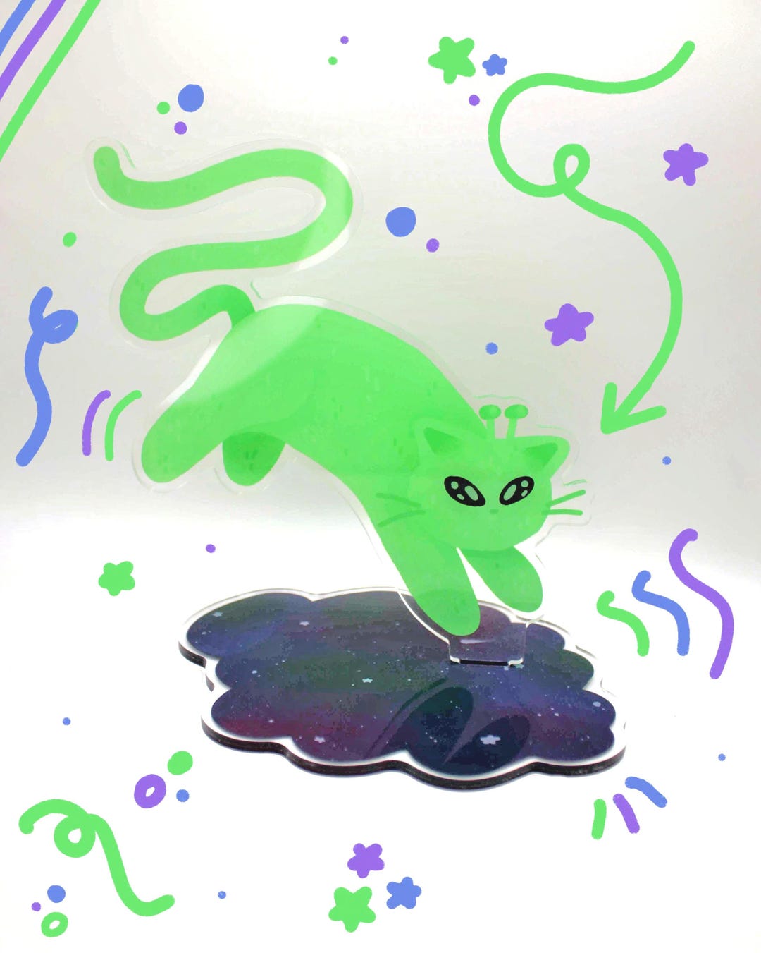6” Alien Cat Acrylic Standee - Etsy