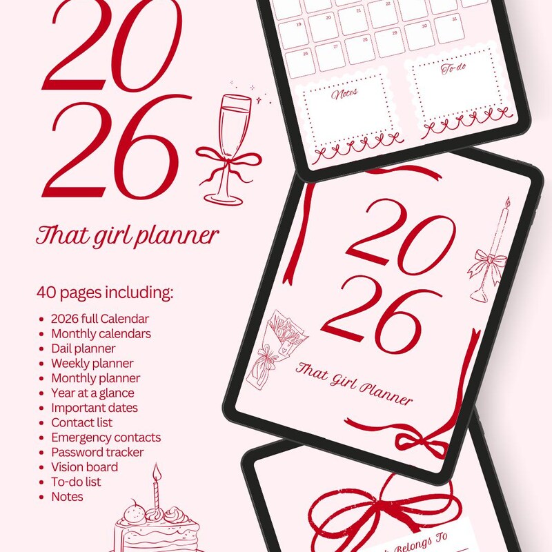 2026 Girly Calendars - Etsy
