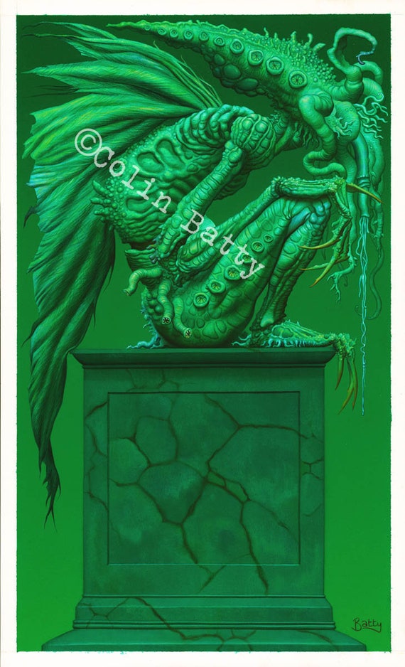 Cthulu Print par Colin Batty Freakybuttrue Peculiarium 2009 | Etsy