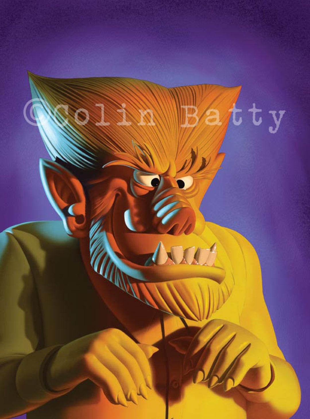 The Werewolf by Colin Batty Freakybuttrue Peculiarium - Etsy