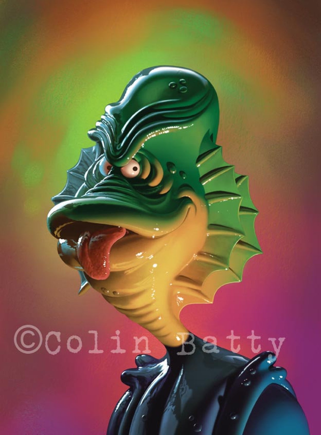 La criatura por Colin Batty Freakybuttrue Peculiarium - Etsy España