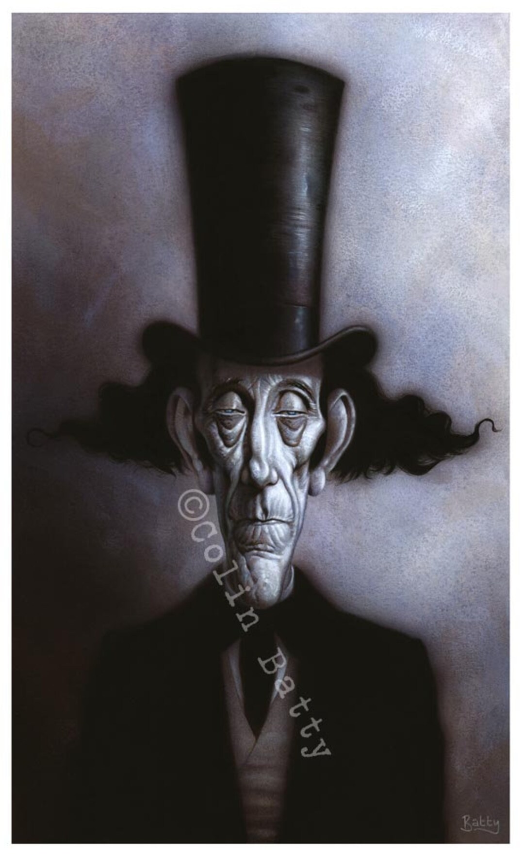 The Undertaker Print by Colin Batty Freakybuttrue Peculiarium 2008 - Etsy