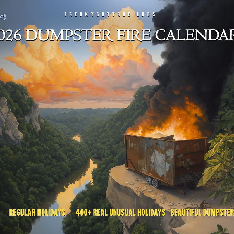 Dumpster Fire Calendar 2026 - Etsy