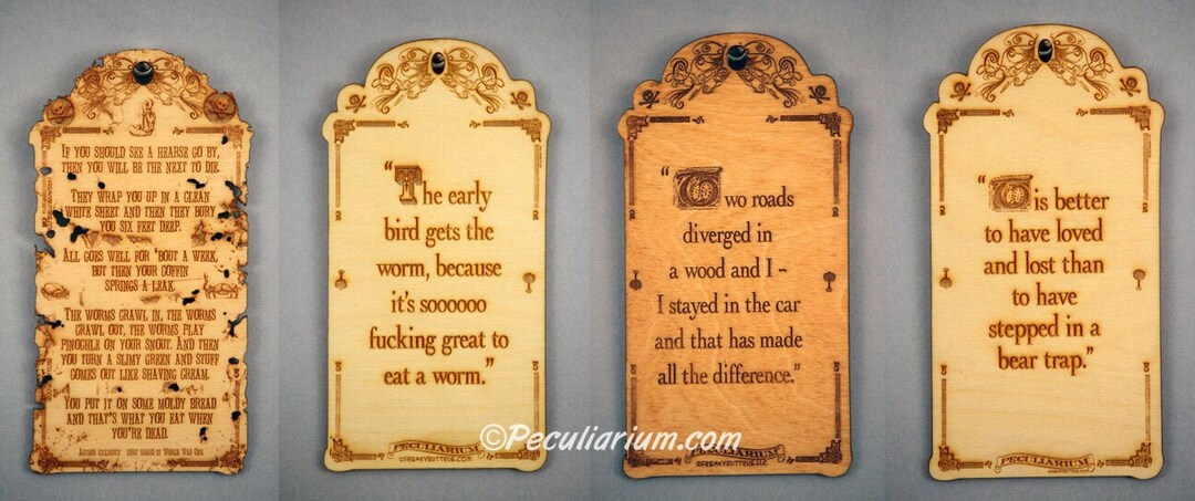 Quotable Messages of Wisdom Placards Freakybuttrue Peculiarium - Etsy