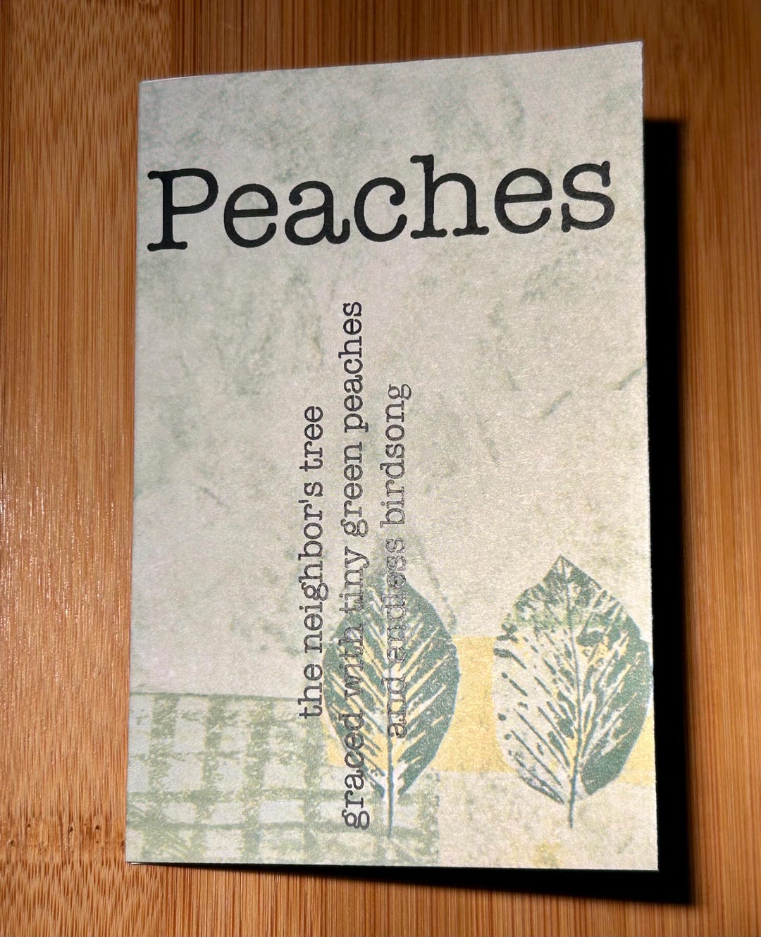 Peaches: A Tiny Original Haiku Zine - Etsy