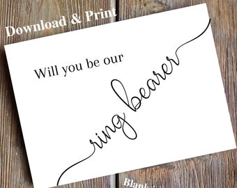 Ring Bearer Card - Etsy