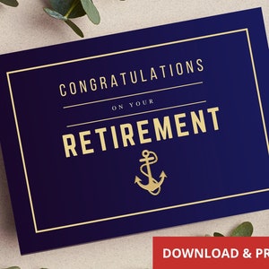 Digital Military Retirement Card, Printable Congratulations on Your ...