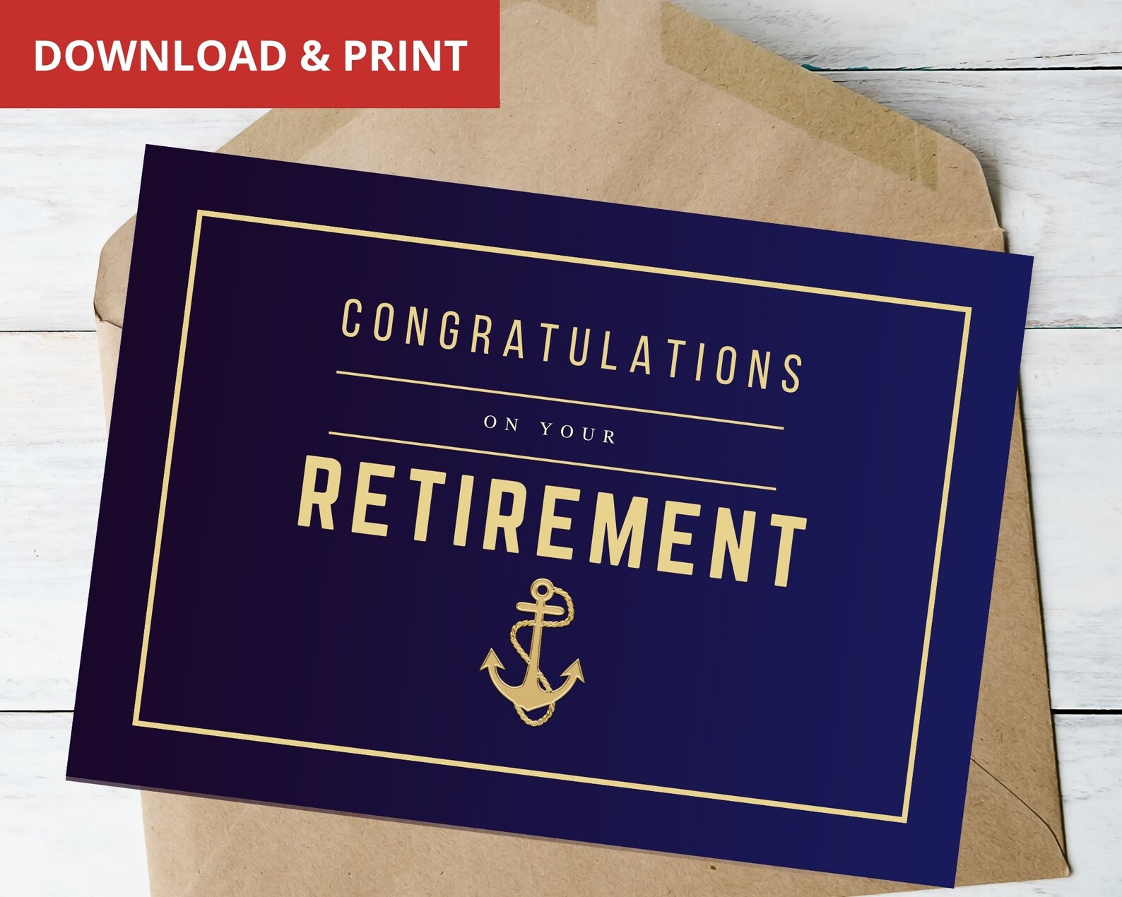 Digital Military Retirement Card, Printable Congratulations on Your ...