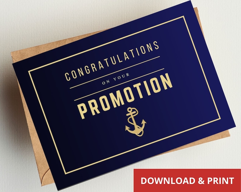 Congratulations on Your Promotion Card, Military Promotion, Greeting ...